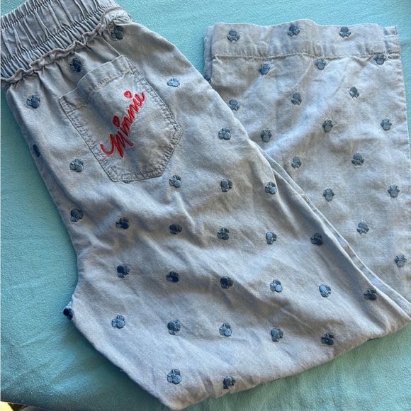Disney | Bottoms | Disney Light Blue Pants With Embroidered Minnie ...